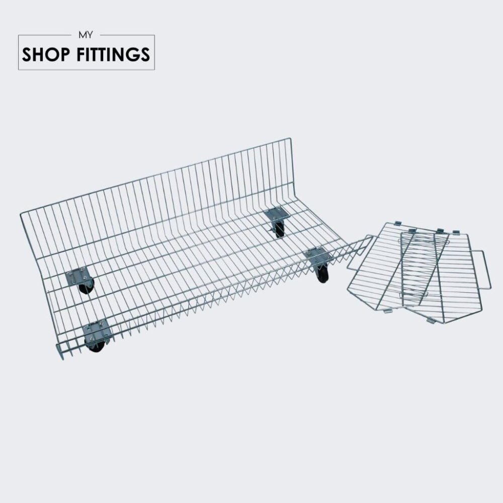 Buy 5 x Stacking Baskets with Wheeled Base – Retail Storage Display ...