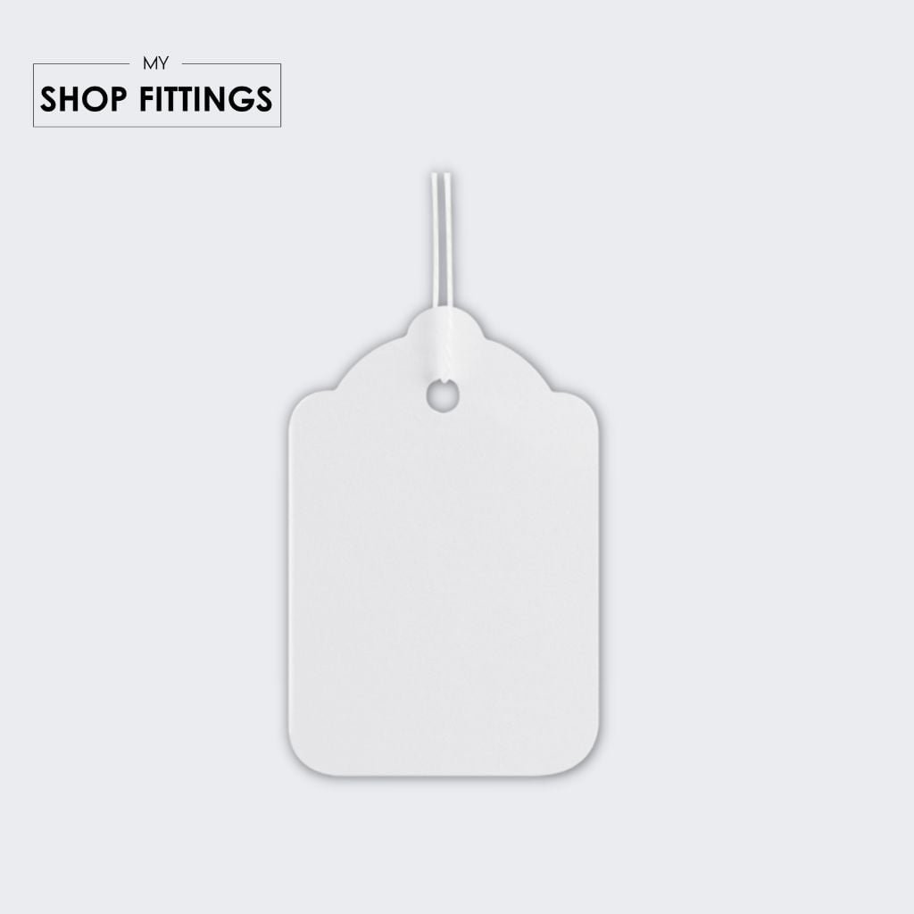 Strung Tag 73x45mm – White - My ShopFittings