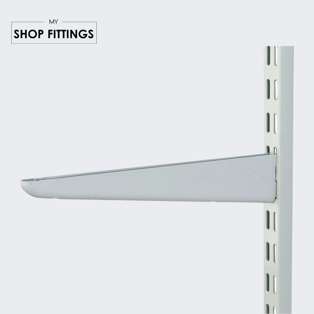 Heavy Duty Twin Slot Upright 2400mm-White - My ShopFittings