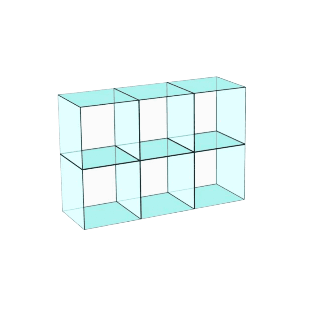 Buy Cube 6 Glass Display 3 Wide X 2 High