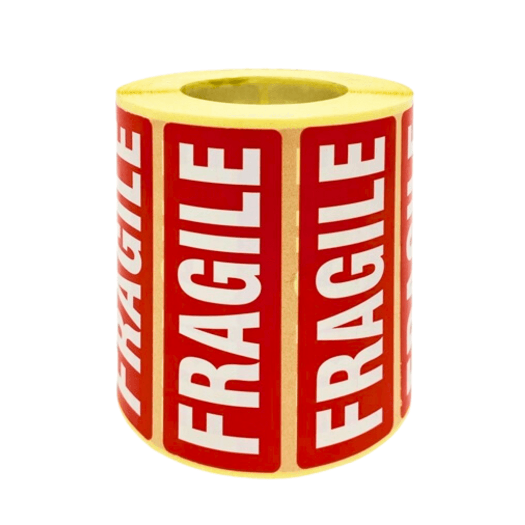 Fragile Parcel Labels Postage Stickers 1000 Per Roll | My Shopfittings Ltd