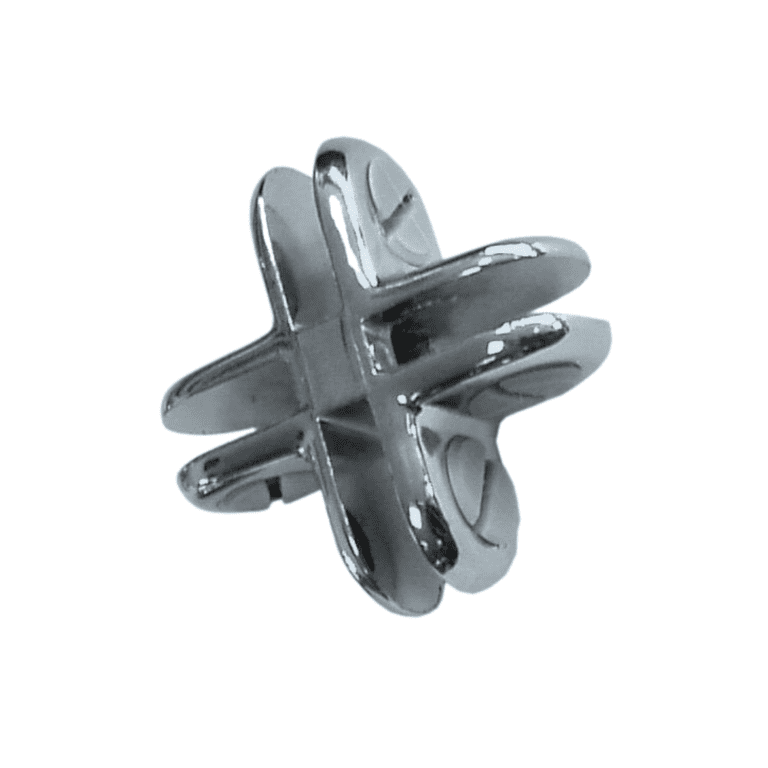 Glass Panel Connectors – 4 Way | My Shopfittings Ltd
