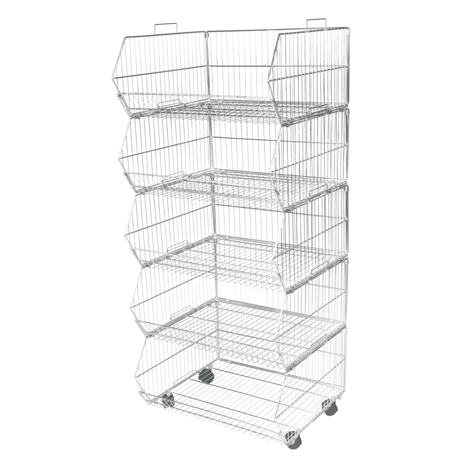 Buy 5 Tier Stacking Basket Set – 600mm | My Shopfittings Ltd