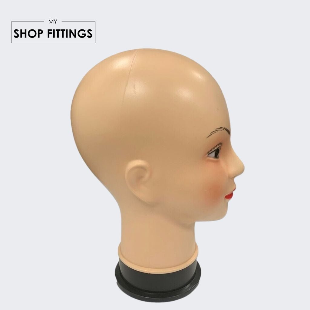 Durable Plastic Tall Dummy Female Head Display - My ShopFittings