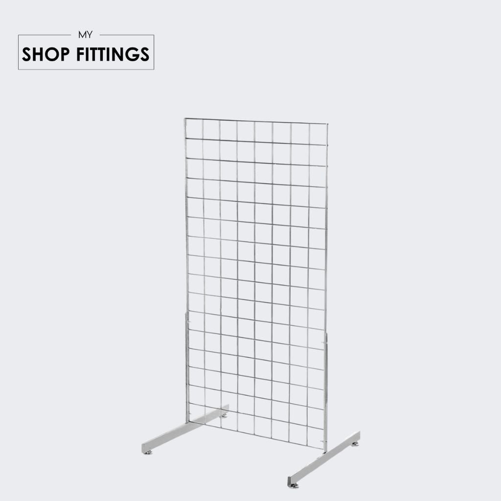 Buy Mesh Panels(Grid Panels) – Chrome - My ShopFittings Ltd