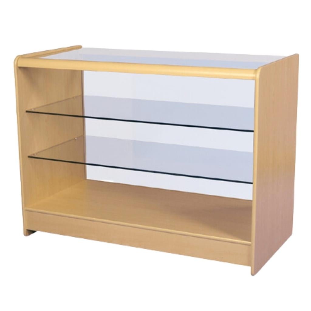 Buy Full Glass Showcase 1800 X 600 X 900mm – Maple | My Shopfittings Ltd