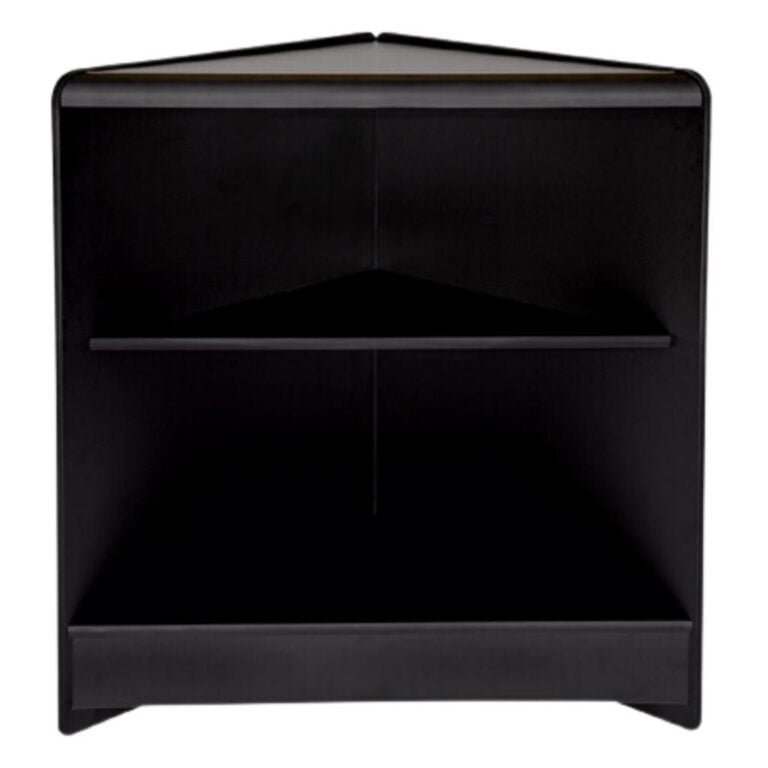 Buy Open Corner Counter With Shelf - Black | My Shopfittings Ltd