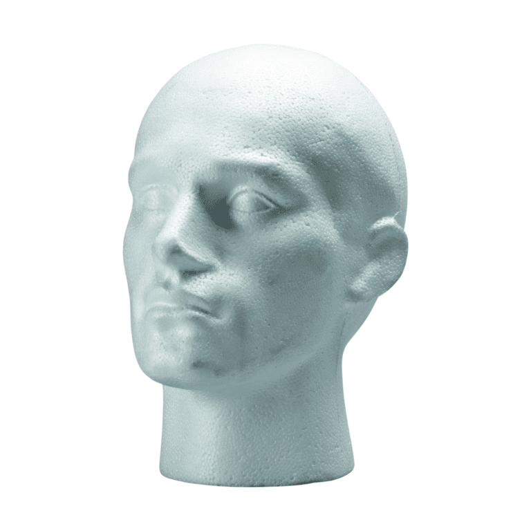 Buy Male White Polystyrene Head | My Shopfittings Ltd
