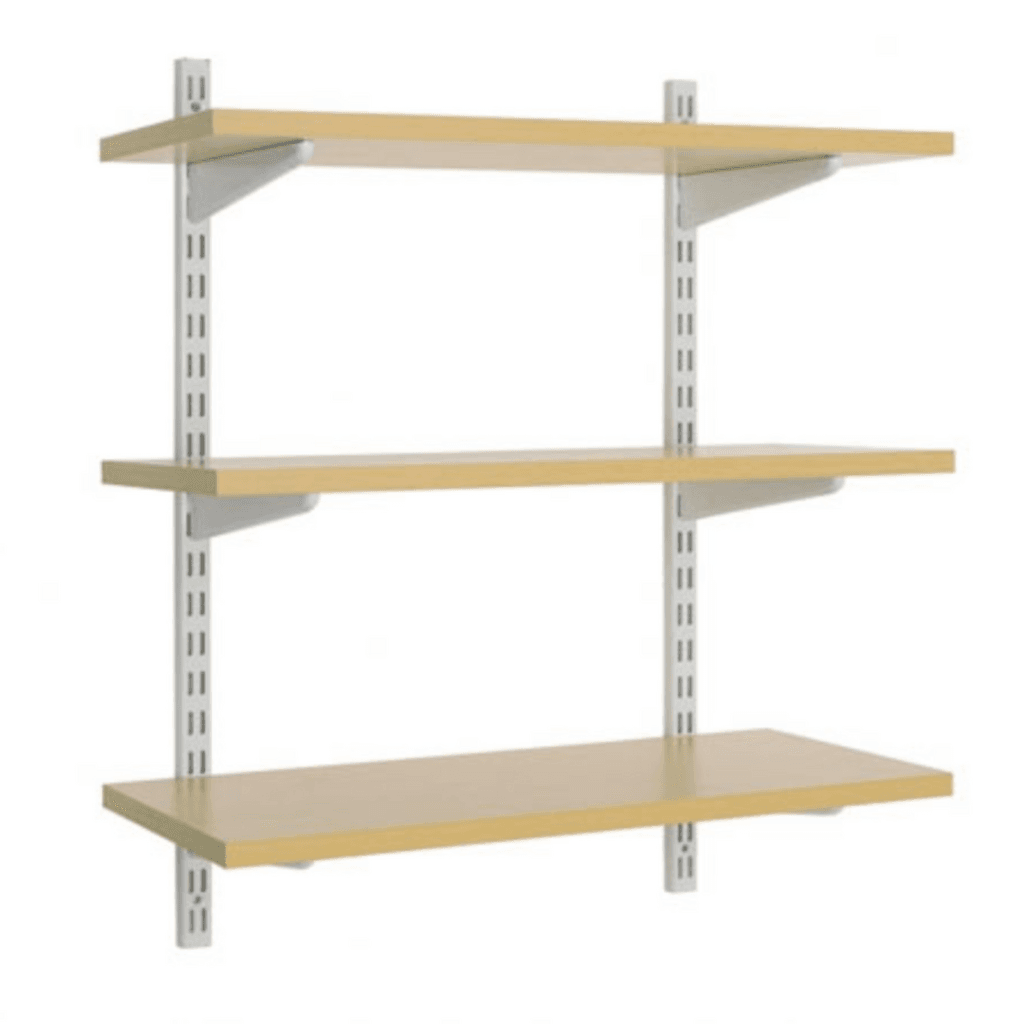 Maple MDF Twin Slot Shelving Set | My Shopfittings Ltd