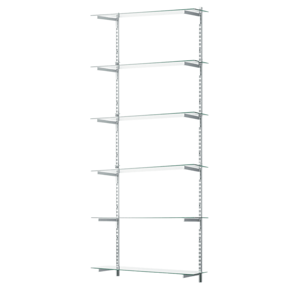 Glass Twin Slot Shelving Set - 15cm Width | My Shopfittings Ltd