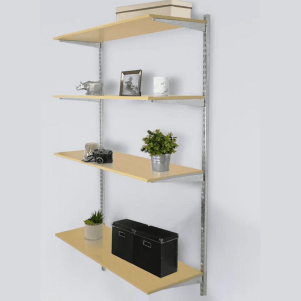 Maple MDF Twin Slot Shelving Set | My Shopfittings Ltd