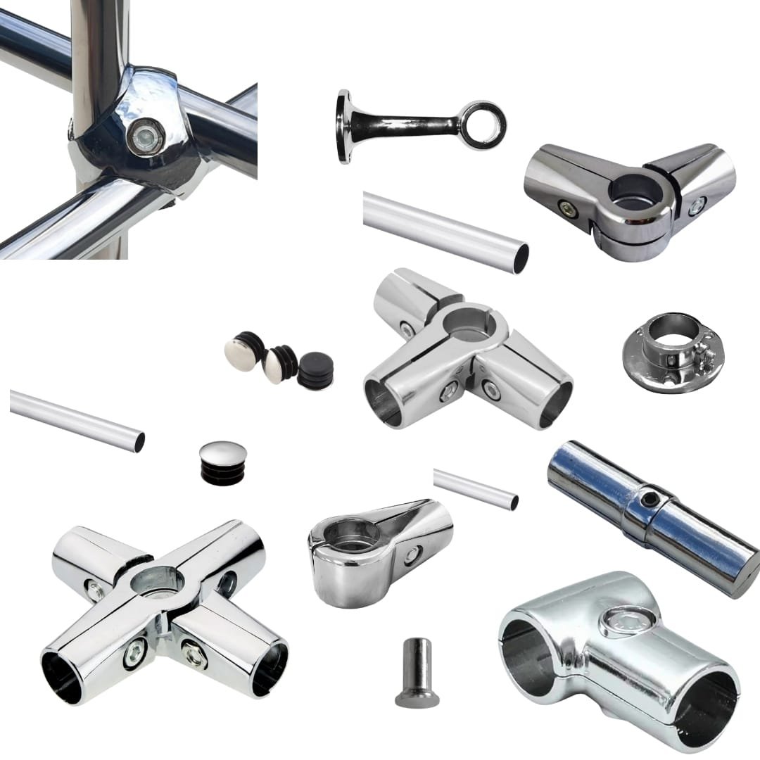 Buy 25mm Chrome Tube & Clamp | My Shopfittings Ltd